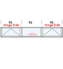 Double Awning Picture Window - 1/3 Sash