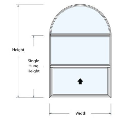 Half Round Single Hung