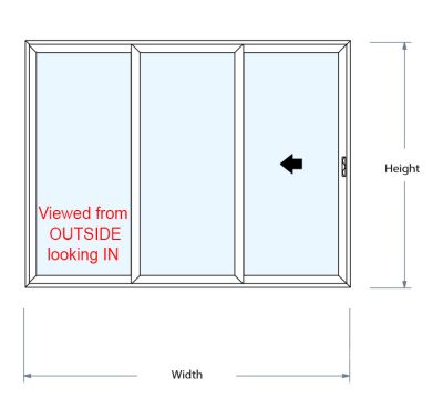 Three Panel Sliding Door - OOX