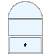 Half Round Single Hung